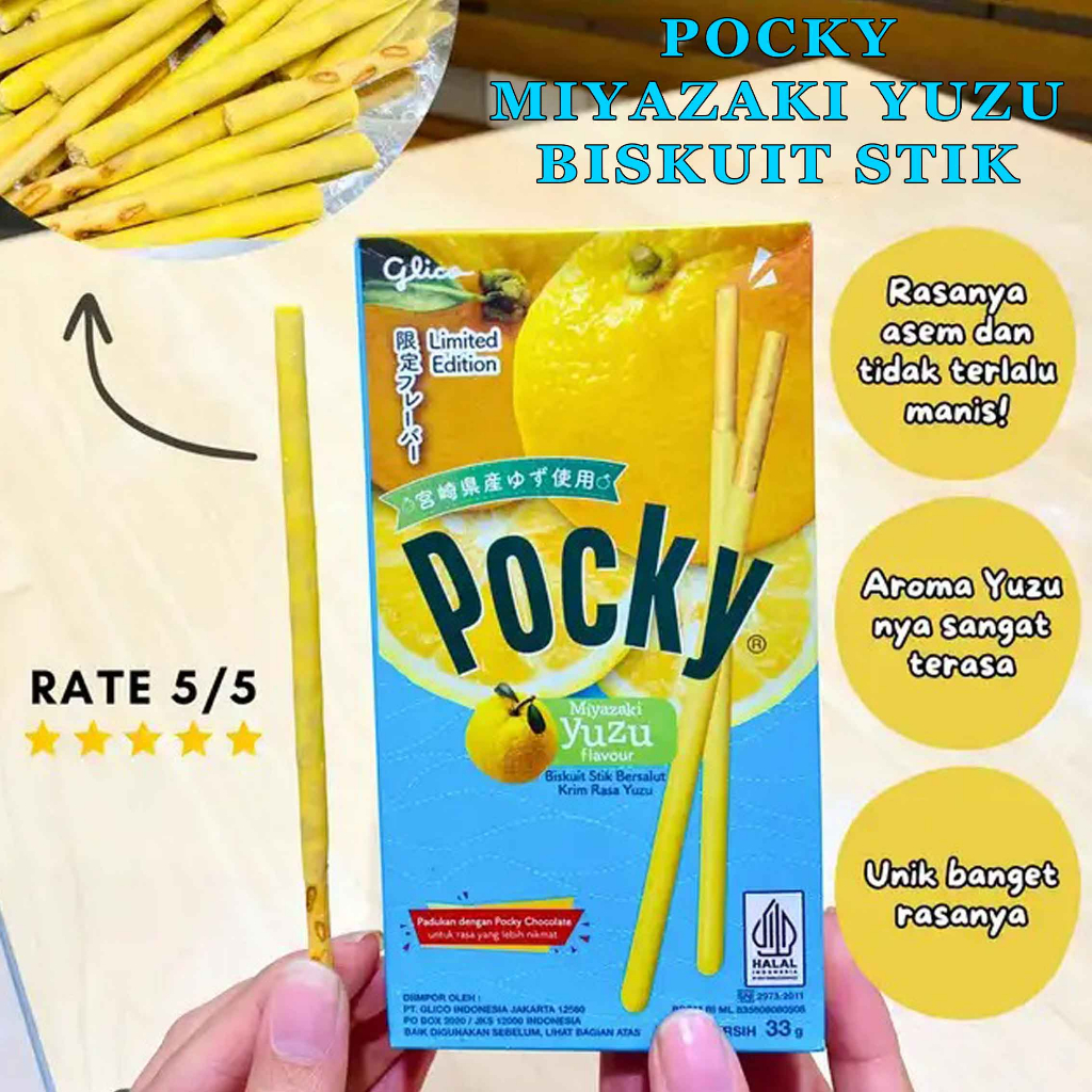 Jual Biskuit Stik Miyazaki Flavor * Pocky Yuzu * Biskuit Bersalut Cream Yuzu | Shopee Indonesia