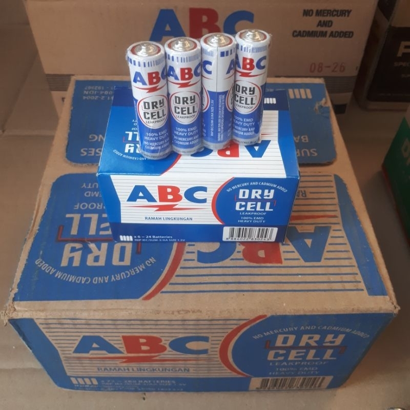 Jual Batu baterai 4 pcs ABC biru hitam hijau super power r6 r 6 photo ...