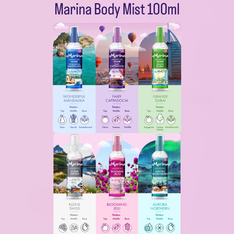 Jual Marina Body Mist 100ml | Shopee Indonesia