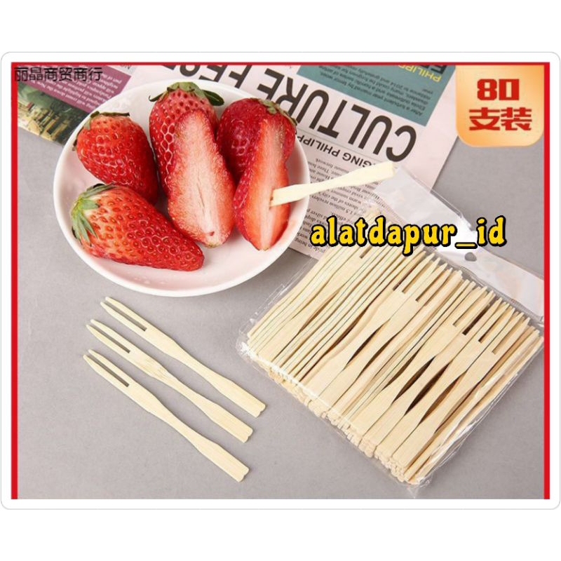Jual 100pcs garpu kayu dessert garpu dessert garpu kecil kue cake garpu ...