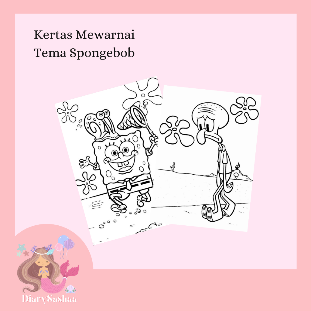 Jual Diarysashaa~Kertas Belajar Sketsa Mewarnai Gambar Edukatif Anak ...