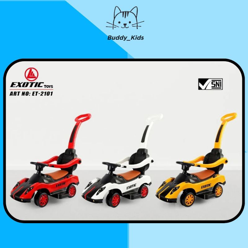 Jual Et-2101|| Ride on mobil Dorong tolocar Anak Exotic Musik lampu ...
