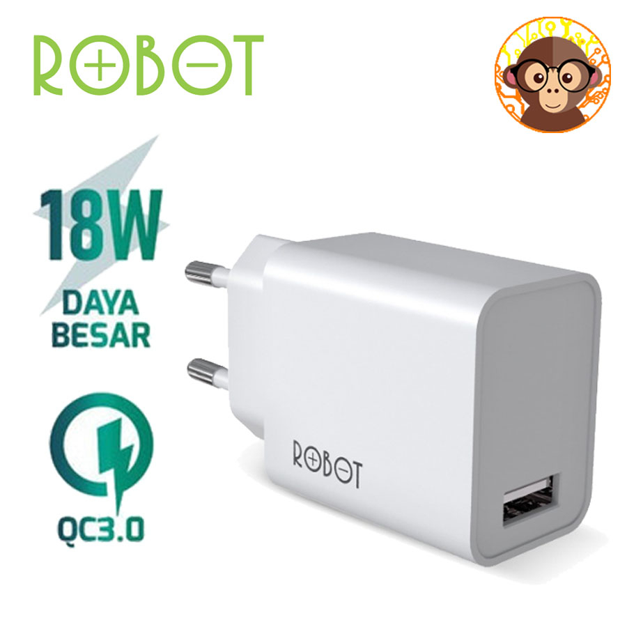 Jual Kepala Charger Batok Adaptor Robot RT-F1 Original 18W 3A QC 3.0 Fireproof Fast Charging Ori ...