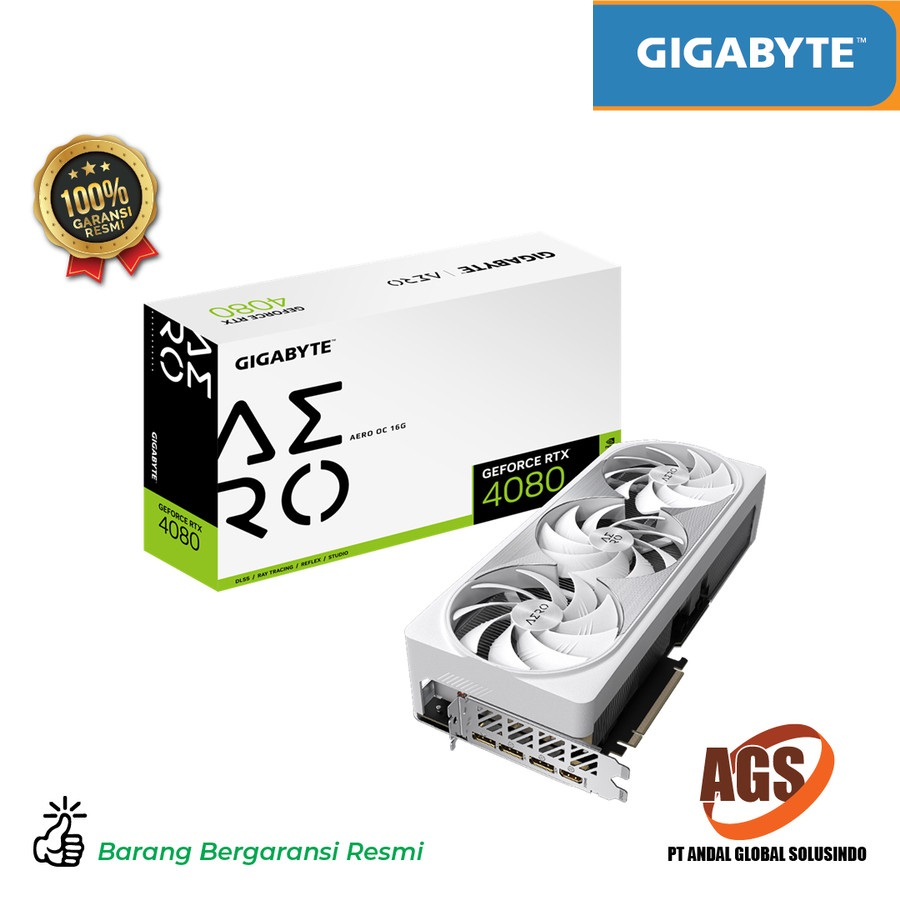 Jual Gigabyte GeForce RTX 4080 16GB AERO OC WHITE 16GB GDDR6 GV ...