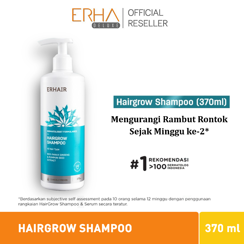 Jual ERHA ERHAIR Shampoo Penumbuh Rambut Rontok ERHA Hairgrow 370 ml ...