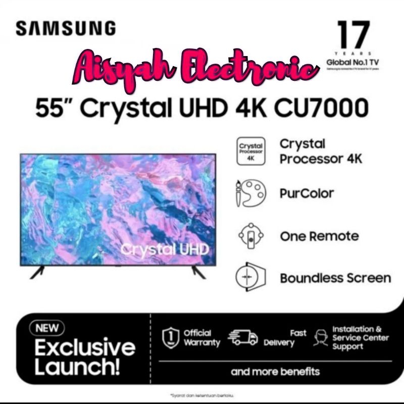 Jual SMART TV SAMSUNG 55CU7000 55 INCI UHD 4K DIGITAL TV TERMURAH ...