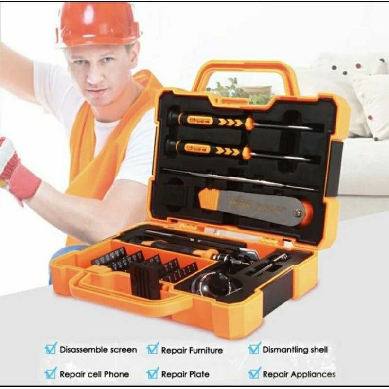 Jual JAKEMY JM-8139 45 in 1 Hand Tool ScrewDriver Tool Box Set Multi ...