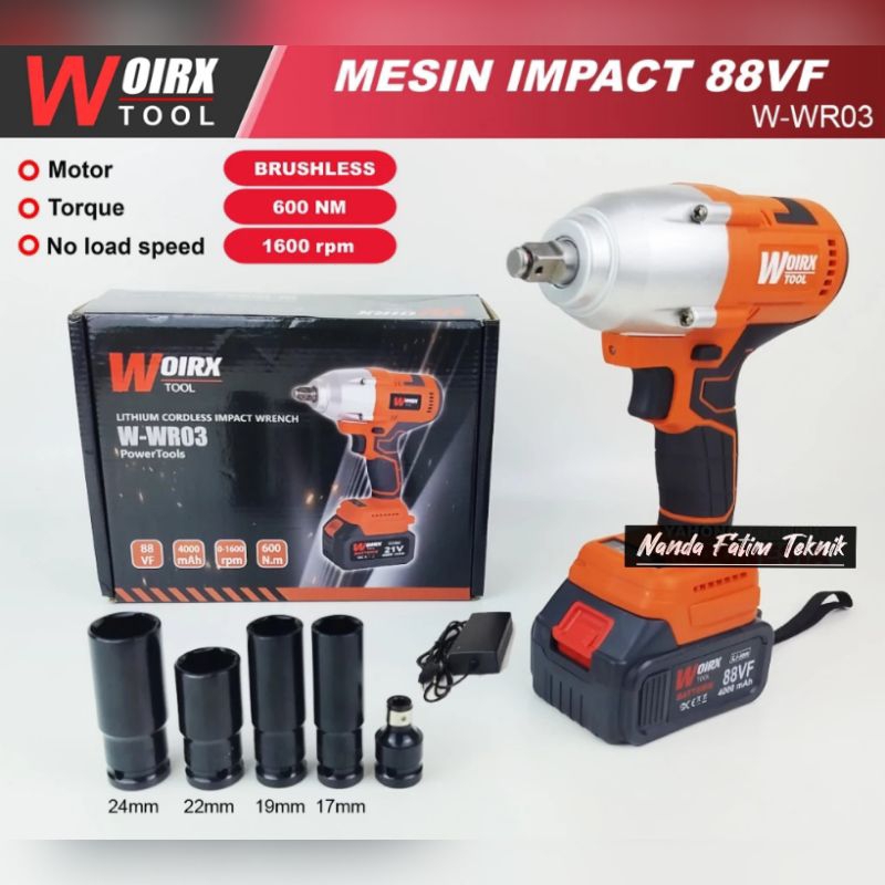 Jual Mesin Impact pembuka baut jumbo WOIRX 88 volt untuk buka roda ban ...