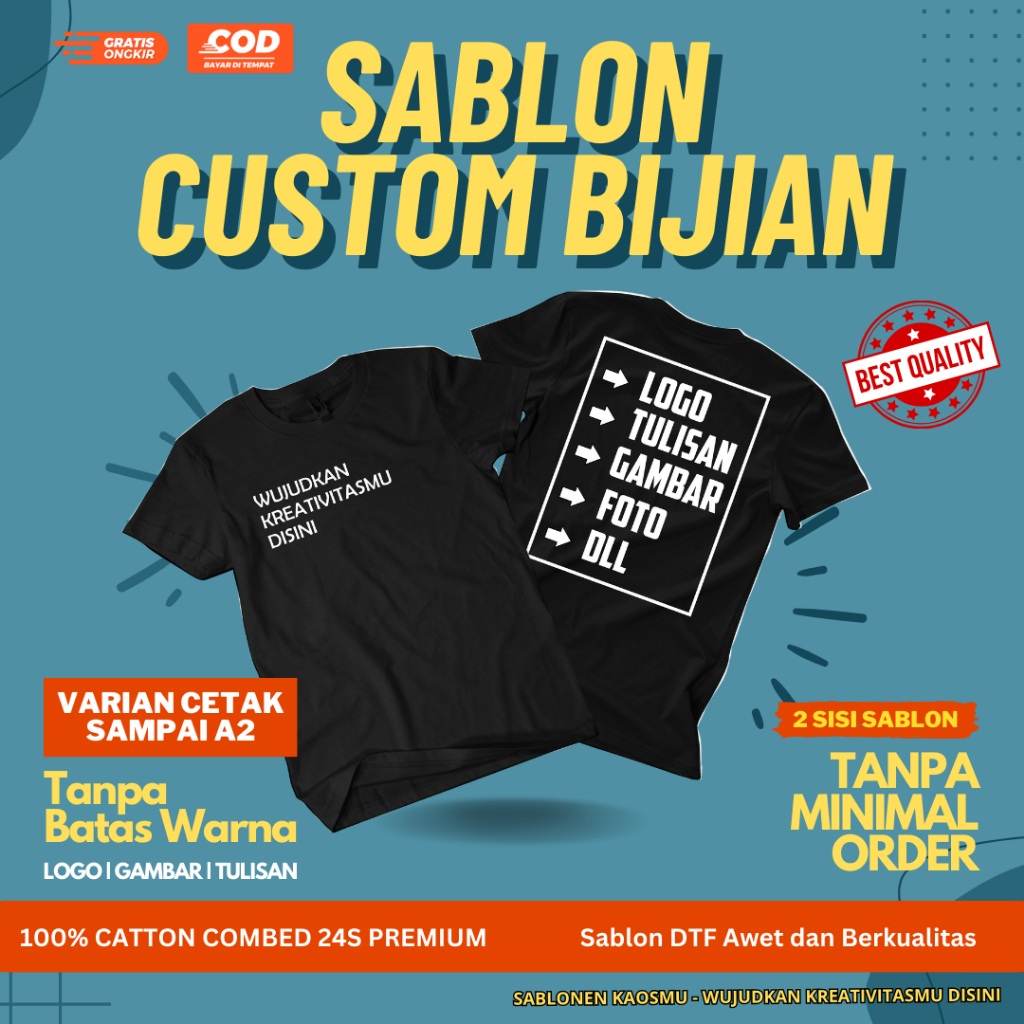 Jual Kaos custom satuan / sablon dtf / Kaos custom desain suka suka ... Jual Kaos custom satuan / sablon dtf / Kaos custom desain suka suka ...