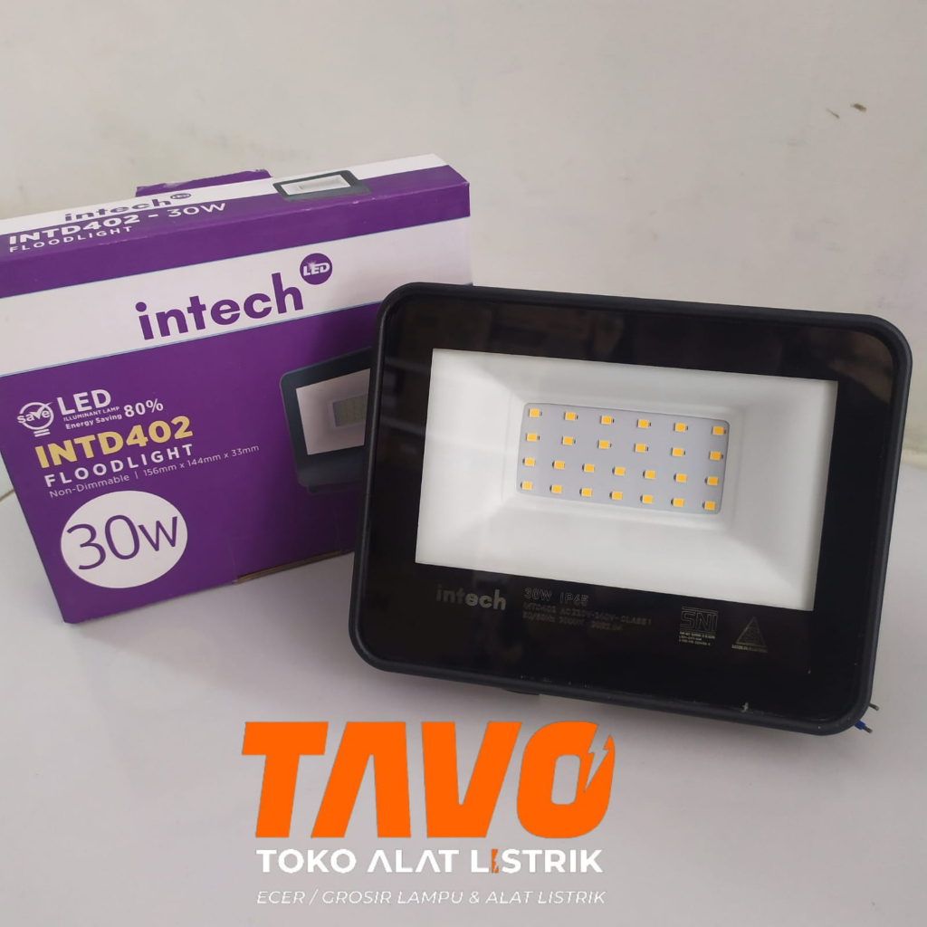 Jual Lampu Sorot LED 30W INTECH PUTIH / IN-TECH Lampu Sorot LED 30W ...