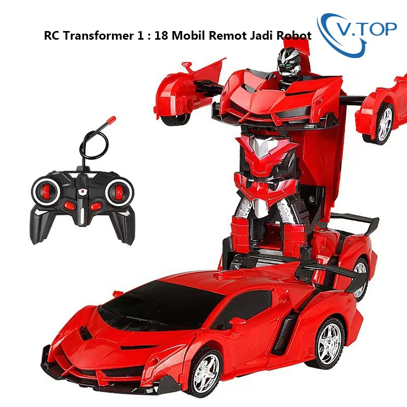 Jual V.top RC Transformer 1 : 18 Mobil Remot Jadi Robot Bateral Cas ...