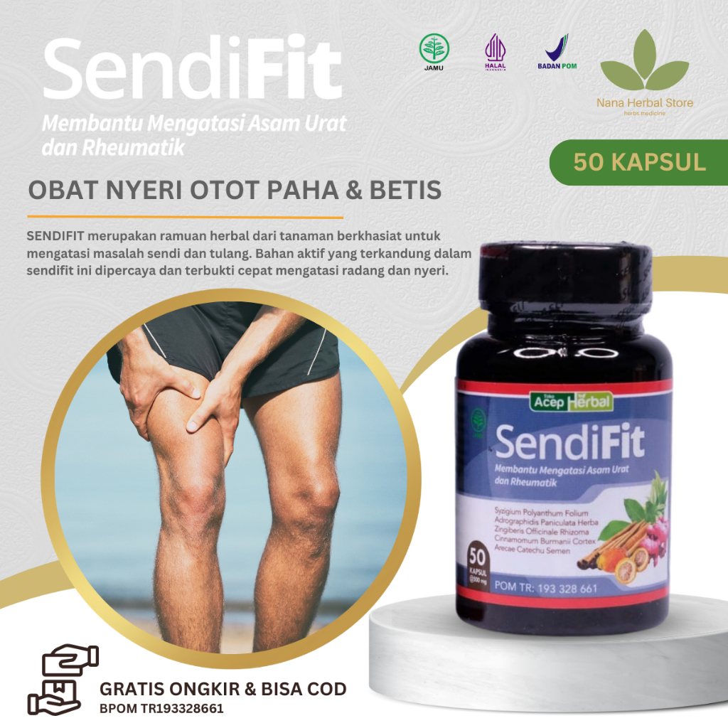 Jual Sendifit Suplemen Herbal Atasi Nyeri Otot Dan Sendi, Obat Herbal ...