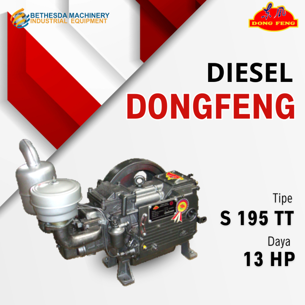 Jual Mesin Diesel Engine 13 HP Dongfeng Tanpa Tangki S 195 TT | Shopee ...