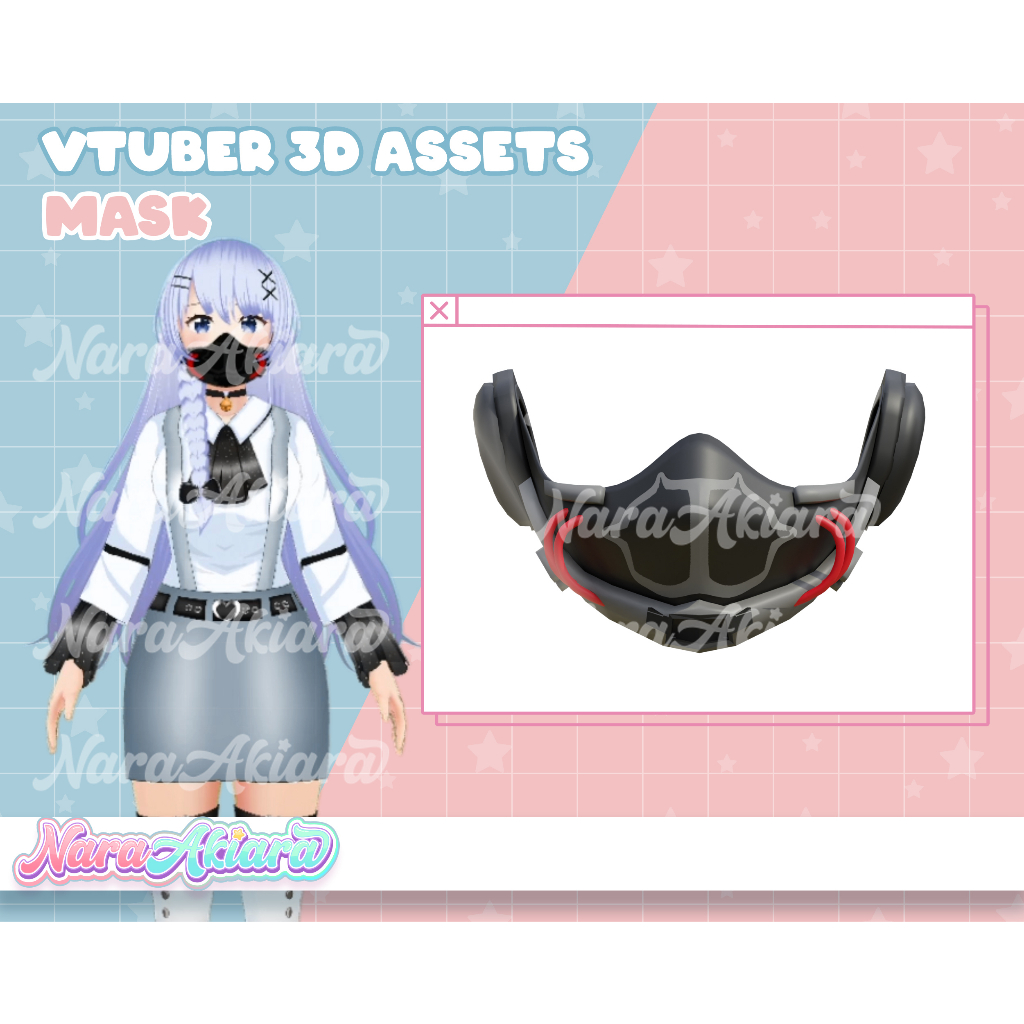 Jual Berkreasi dengan Karakter Virtual: Topeng 3D Vroid Siap Pakai ...