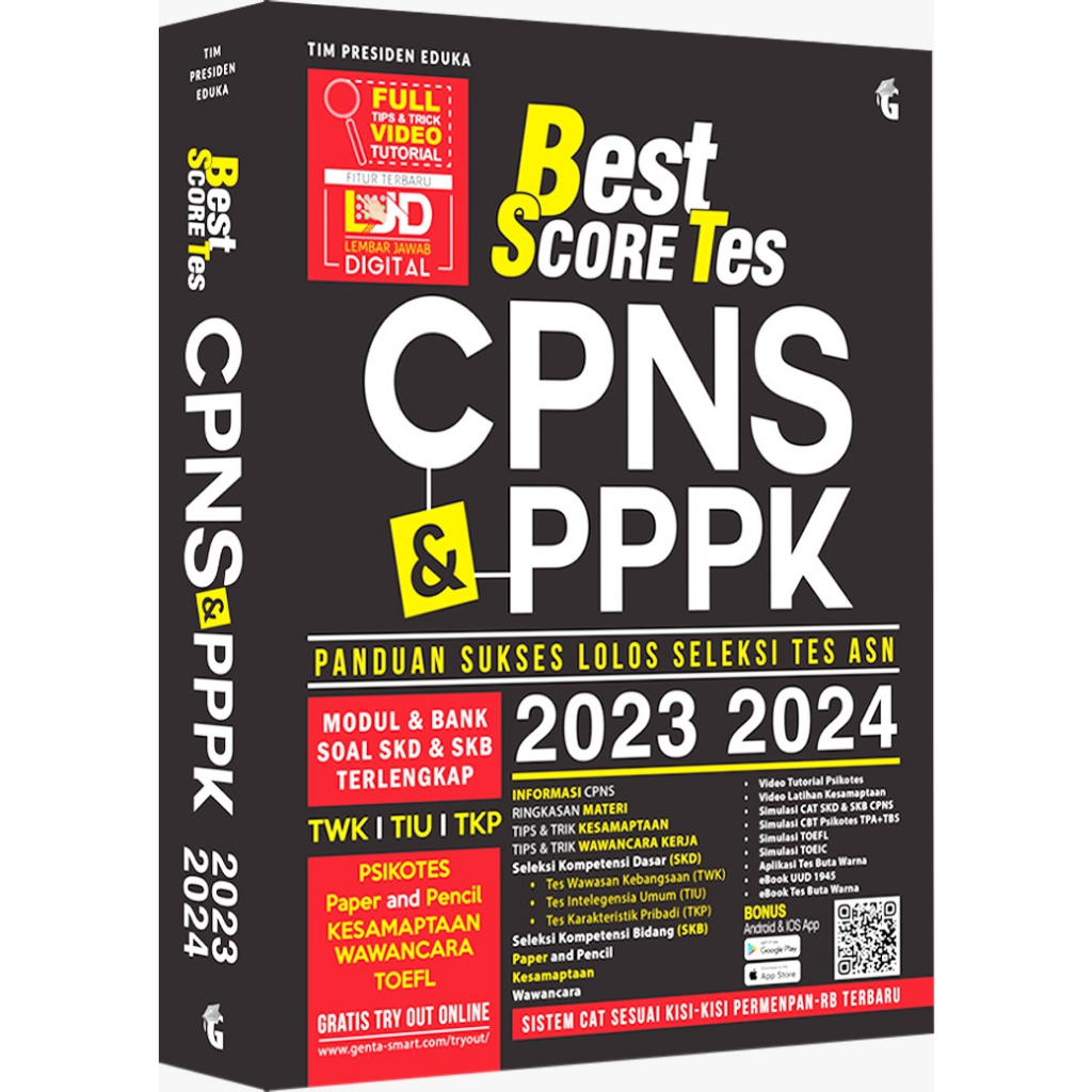 Jual Buku Best Score Tes CPNS & PPPK 2023 2024 - ORIGINAL - GENTA SMART ...