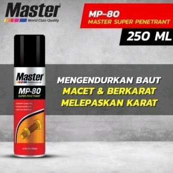 Jual MASTER MP-80/MP80 Super Penetrant/Anti Karat/Pembersih Karat 250ml ...