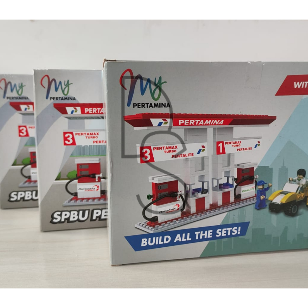 Jual Lego / Puzzle SPBU Pertamina Lego Pom Bensin Mobil-mobilan ...