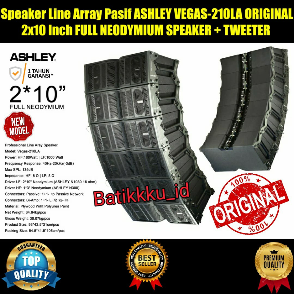 Jual Speaker Line Array Pasif ASHLEY VEGAS 210LA VEGAS210LA VEGAS 210 ...