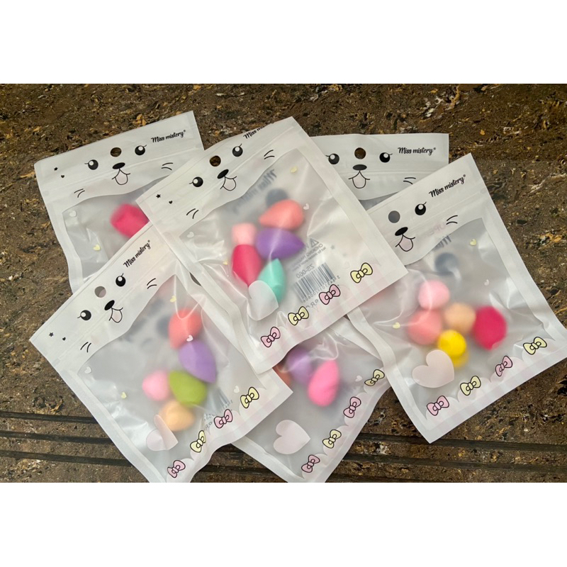 Jual Puff Blending mini 5pcs Sponge Make Up Spon Beauty Blender Soft ...