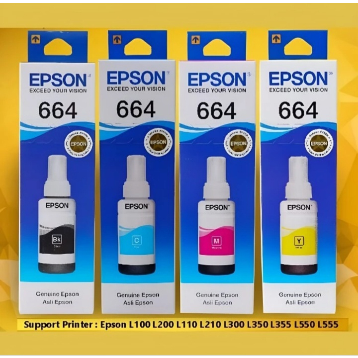 Jual Tinta EPSON 664 ORIGINAL Refill Ink Printer L100 L110 L120 L200 ...