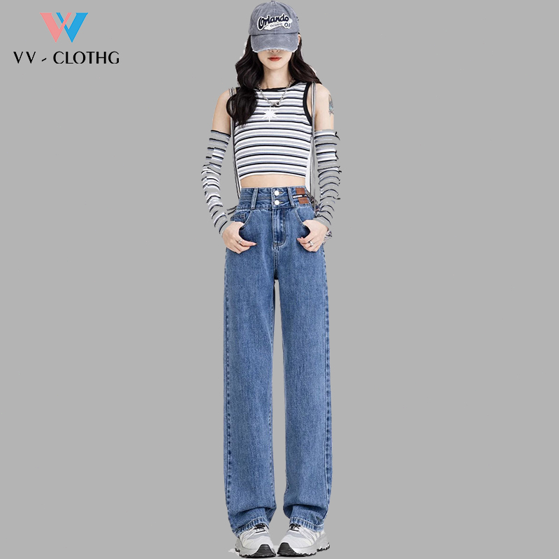 Jual VV - Clothg -Highwaist Baggy Jeans/ Jeans wanitaCelana jeans high ...