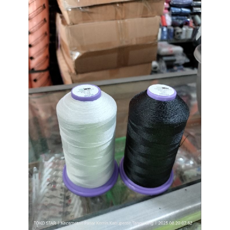 Jual Benang Nilon tkt30 280/3 Putih + Hitam ( Bonded ) | Shopee Indonesia