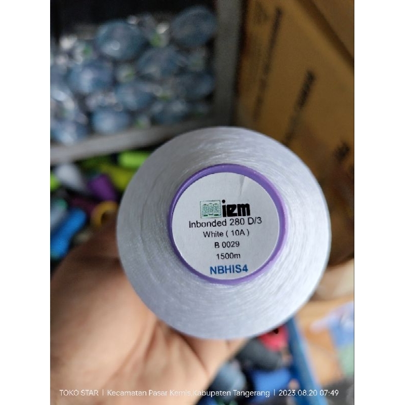 Jual Benang Nilon tkt30 280/3 Putih + Hitam ( Bonded ) | Shopee Indonesia