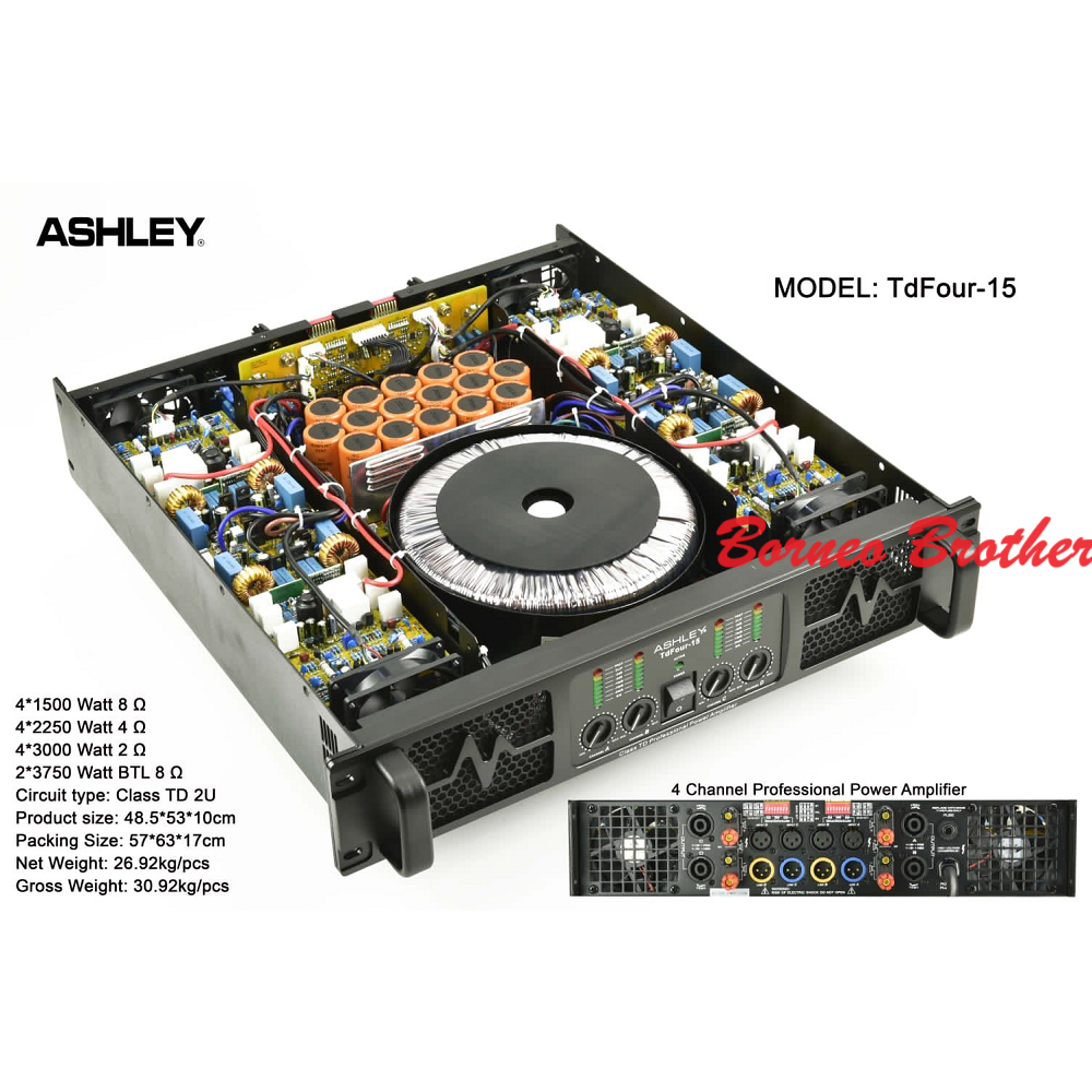 Jual Ashley TdFour-15 Original Power Amplifier 4 x 1500 W @8 Ohm TD ...