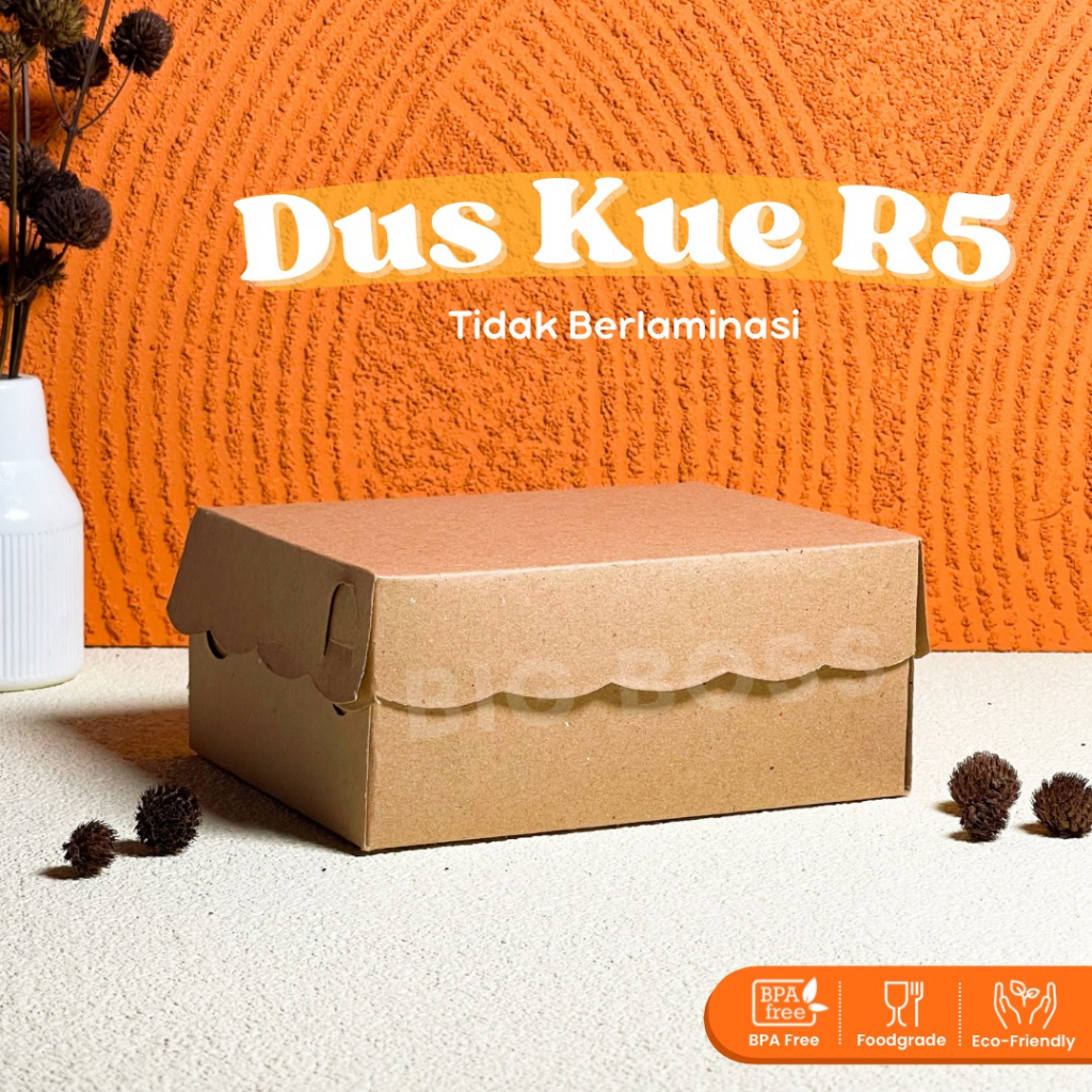 Jual [310 GSM] Kotak Dus Kue R5 Jumbo 16x12.5x7 Renda Non Laminasi ...