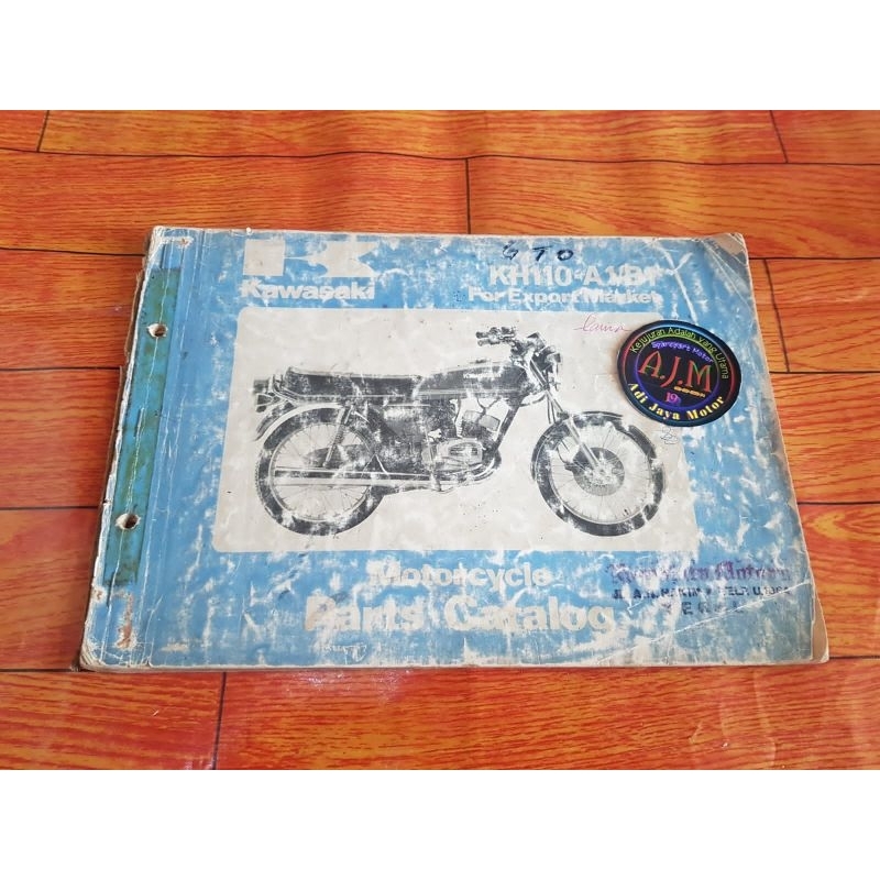 Jual Buku Part Catalog Katalog Copian Kawasaki KH110 KH 110 A1 B1 ...