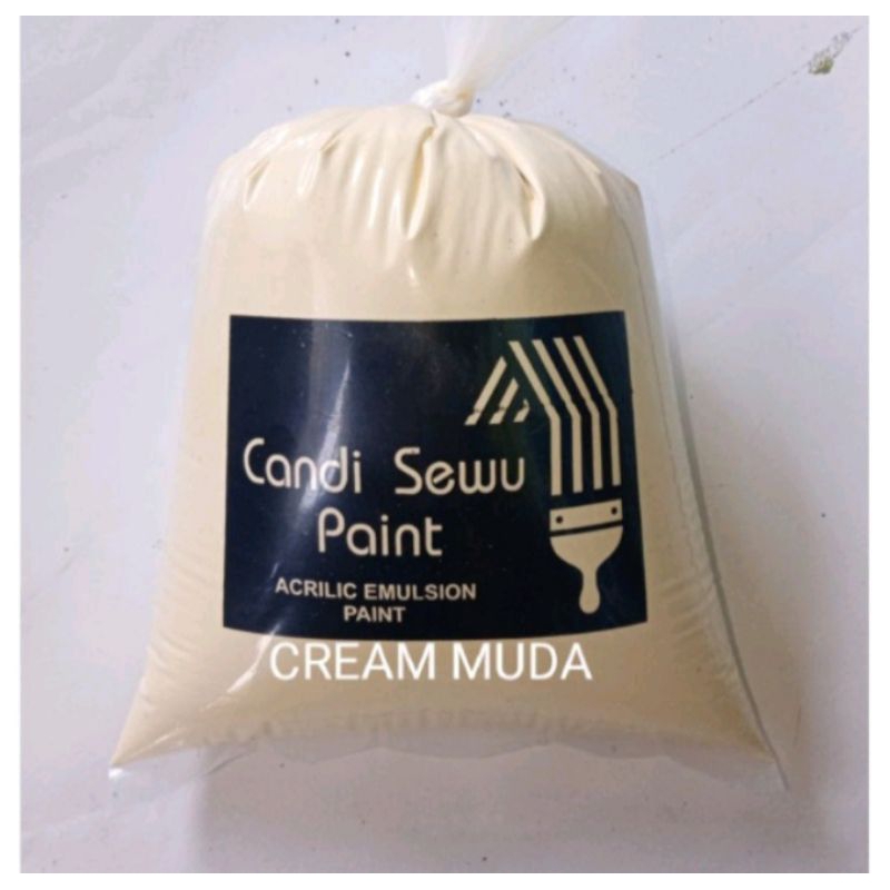 Jual CAT TEMBOK 1 KG WARNA CREAM MUDA | Shopee Indonesia