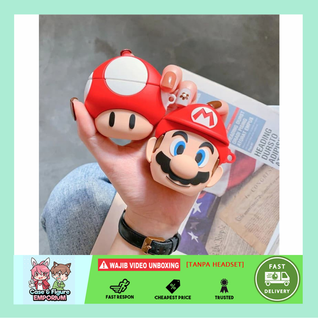Jual Case Pods Karakter Mario & Toad Cover Silicone Gen 1 2 3 Pro ...
