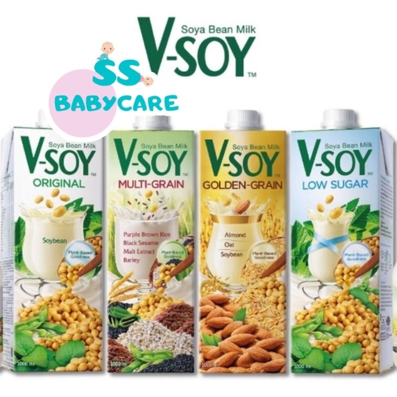Jual V-SOY Soya Bean Milk 1000ml / Vsoy Minuman Susu Kedelai 1Liter / V ...