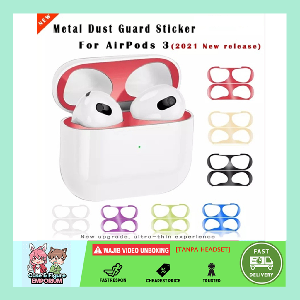 Jual Airpods Sticker Gen 1 2 3 Pro1 Pro 2 Dust Guard Pelindung Metal ...