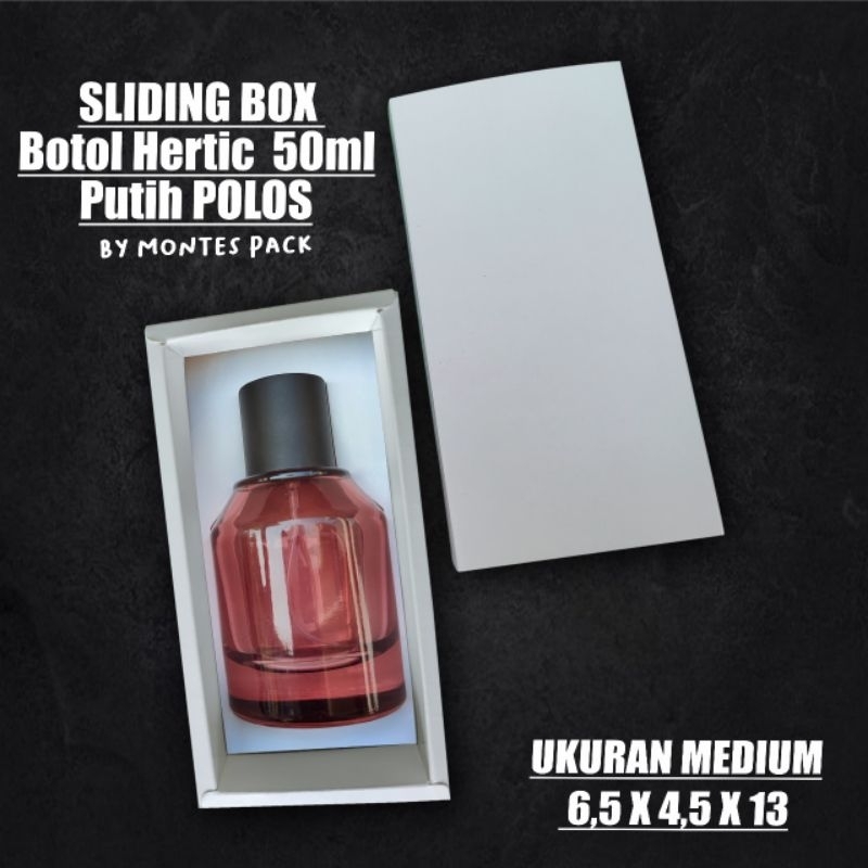 Jual SLIDE BOX polos botol hertic 50ml / Sliding Box Hertic 50 polosan ...