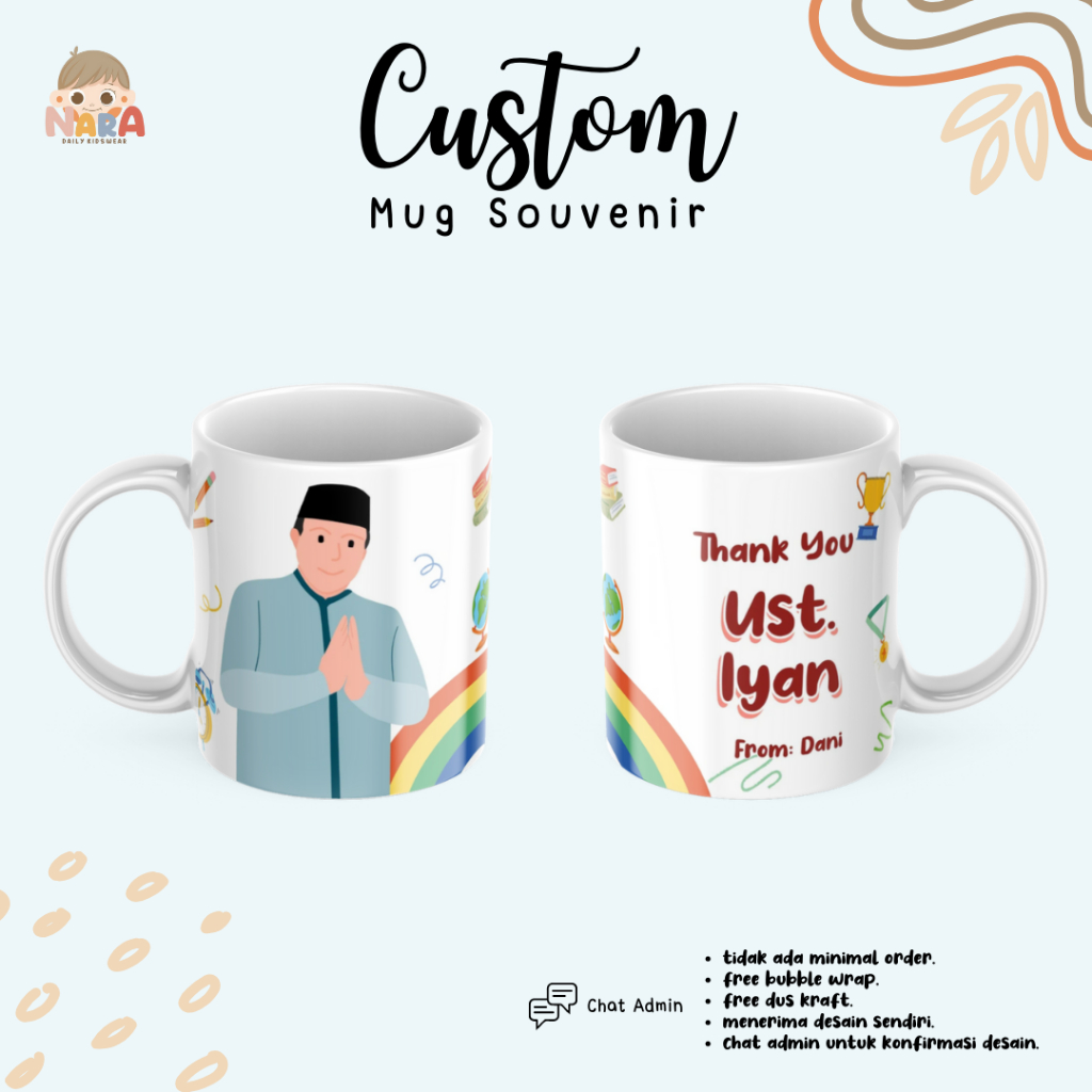 Jual Nara Ceramic - Souvenir Ulang Tahun Anak Teacher's Day Mug/ Bapak ...