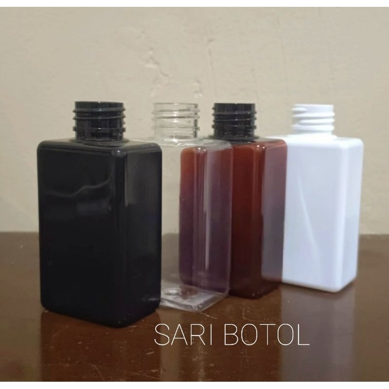 Jual BOTOL KOTAK 100ML NECK 24 BOTOL PET 100 ML KOTAK BOKO BOTOL SAJA | Shopee Indonesia