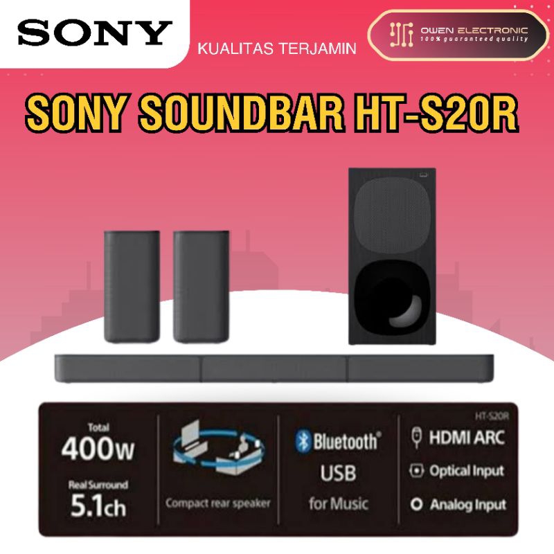 Jual SONY SoundBar HT-S20R/ HTS20R GARANSI RESMI | Shopee Indonesia