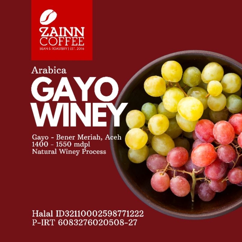 Jual Arabica Gayo Natural Fermentasi (Gayo Winey) Kopi Winey 200 gr ...
