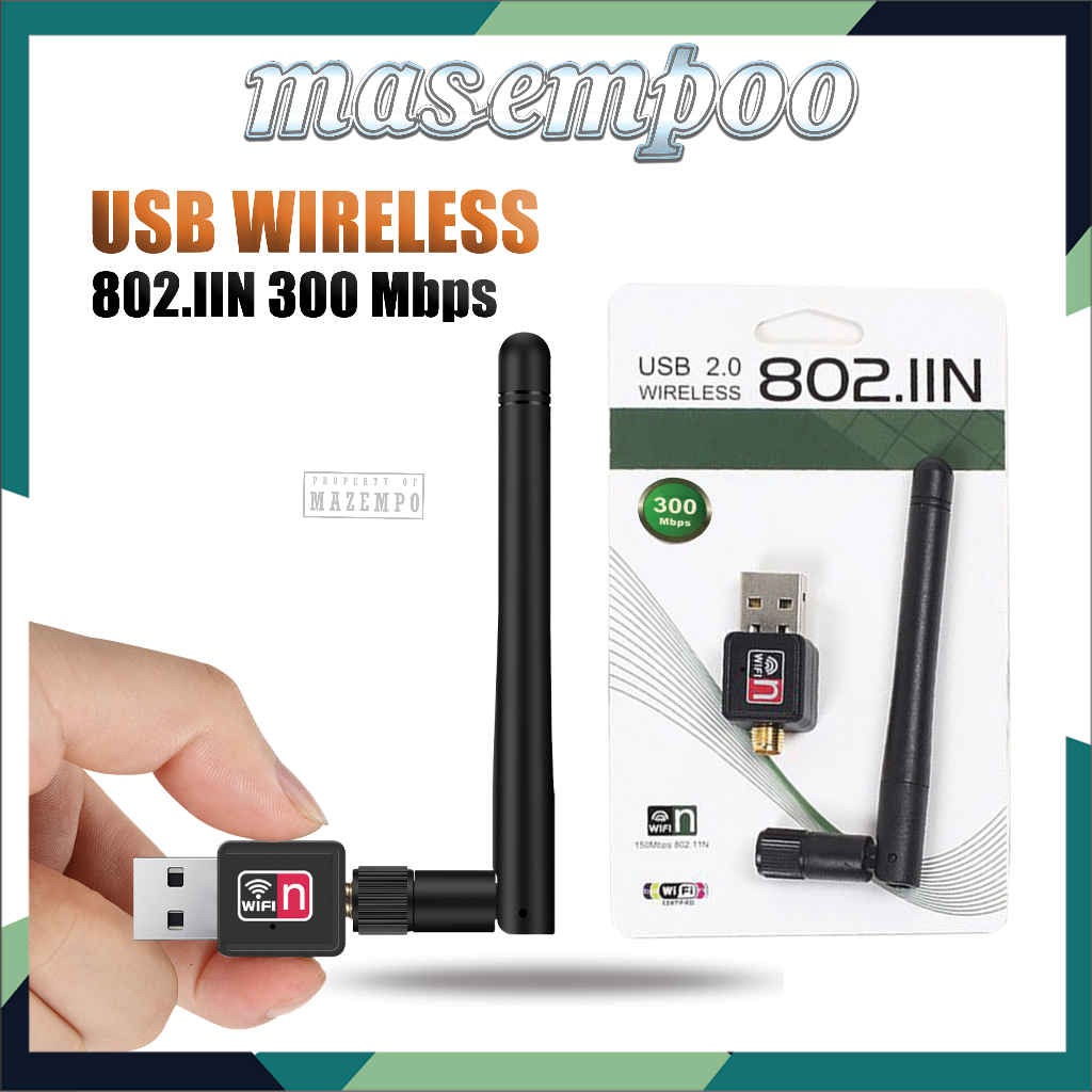 Jual USB Wifi PC Komputer Adapter 802.11N 300 Mbps Antena Penangkap Signal Wireless | Shopee ...
