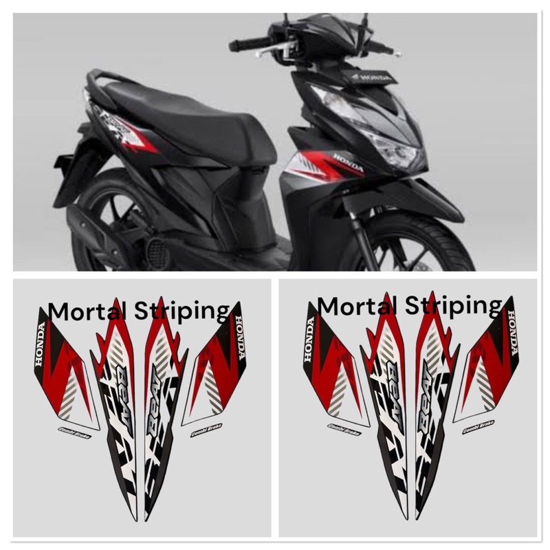 Jual STIKER STRIPING LIS BODY HONDA BEAT FI CBS 2023 FULL HITAM ...