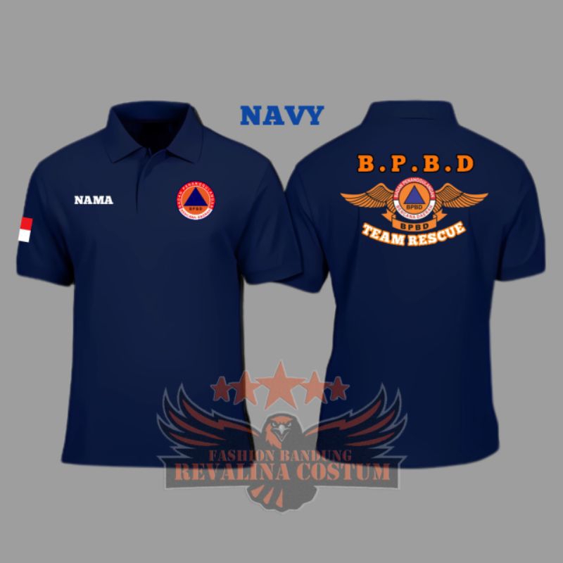 Jual BAJU KAOS POLO SHIRT/KAOS KERAH WANGKI INTANSI BPBD TEAM RESCUE ...