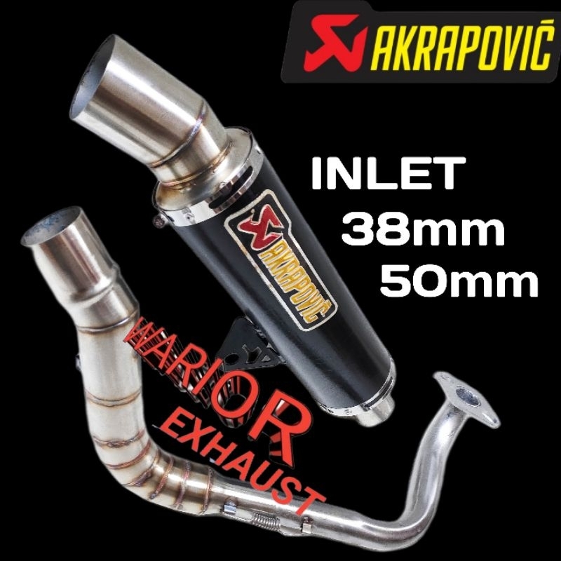 Jual knalpot samlong Akrapovic hitam glosy vario/knalpot racing samlong ...
