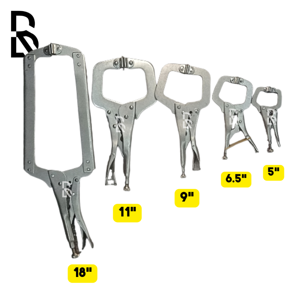 Jual 5/6.5/9/11/18 Inch Alloy Steel C Clamp Vise Grip Locking Welding Quick Pliers | Shopee ...