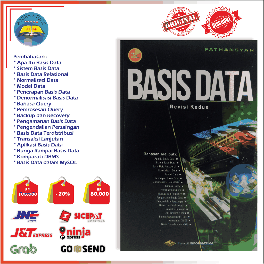 Jual Original Buku Basis Data Apa Itu Sistem Relasional Normalisasi ...
