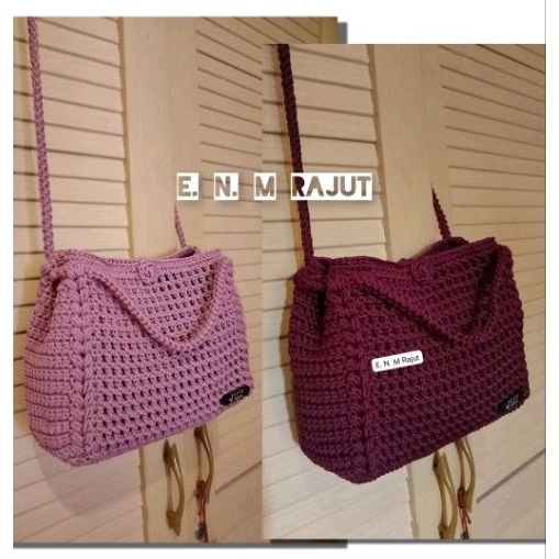 Jual Pre-order. Tas Rajut Bahu/Selempang (Benang Poly). Boleh Request ...
