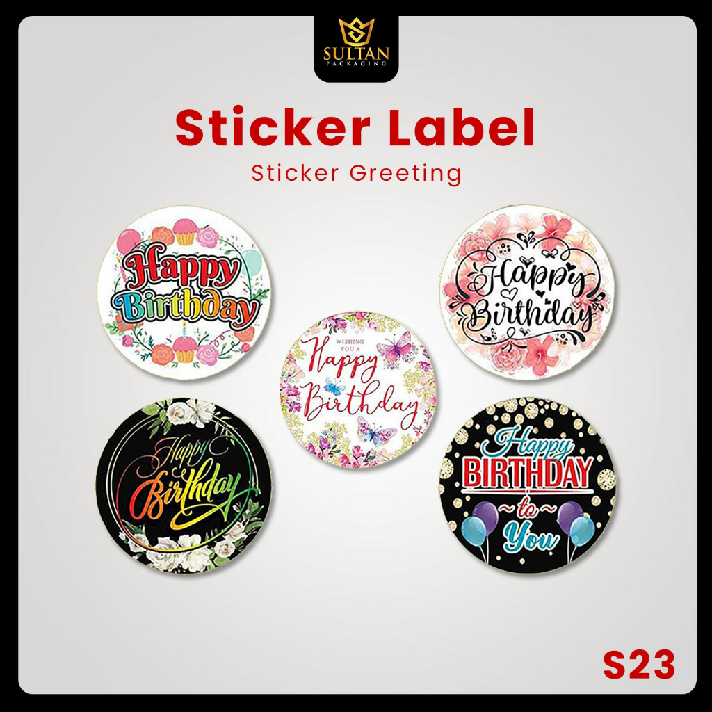 Jual Sticker - Label Sticker Ulang Tahun - Sticker Ucapan Happy ...
