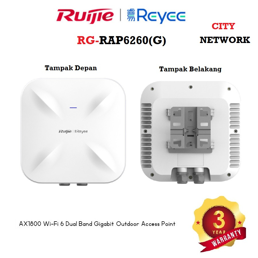 Jual Ruijie RG-RAP6260(G) RAP6260 AX1800 Wi-Fi 6 Gigabit Access Point ...