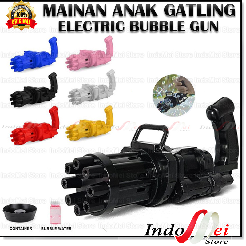 Jual Mainan Pistol Anak Elektrik Machine Gatling Bubble Gun Electric ...