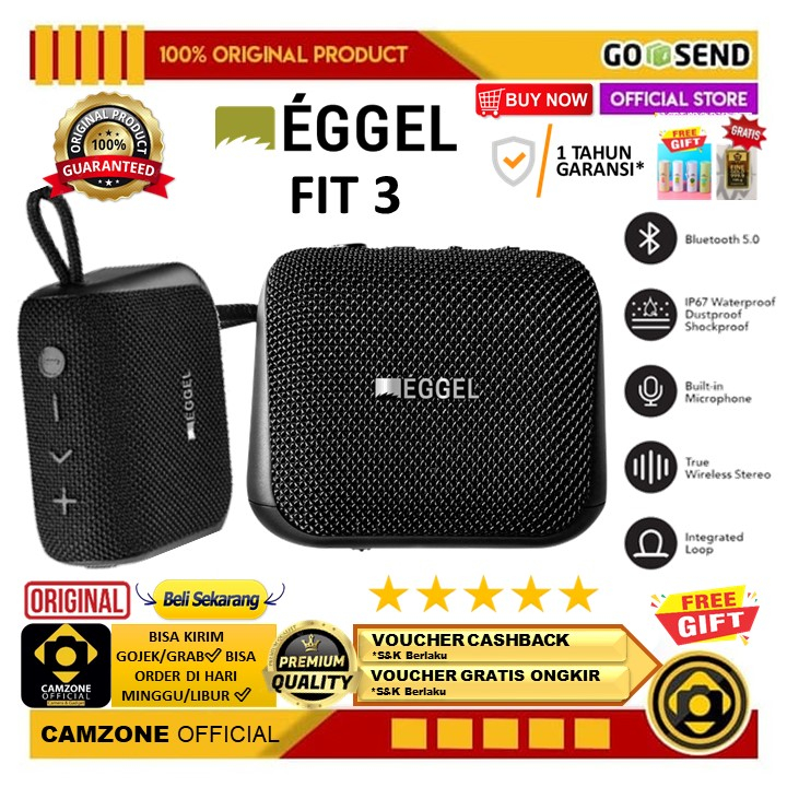 Jual Eggel Fit 3 Waterproof Speaker - Garansi Resmi | Shopee Indonesia